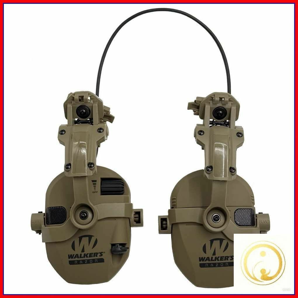 Тактические наушники Walker's Razor для шлема, версия с премиум шумоподавлением и охотничьими звукоснимателями