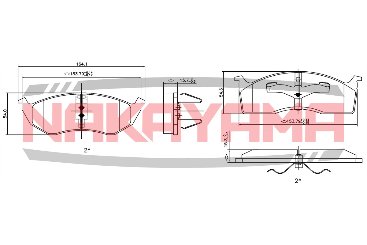 Колодки тормозные дисковые передние CHRYSLER 300 M