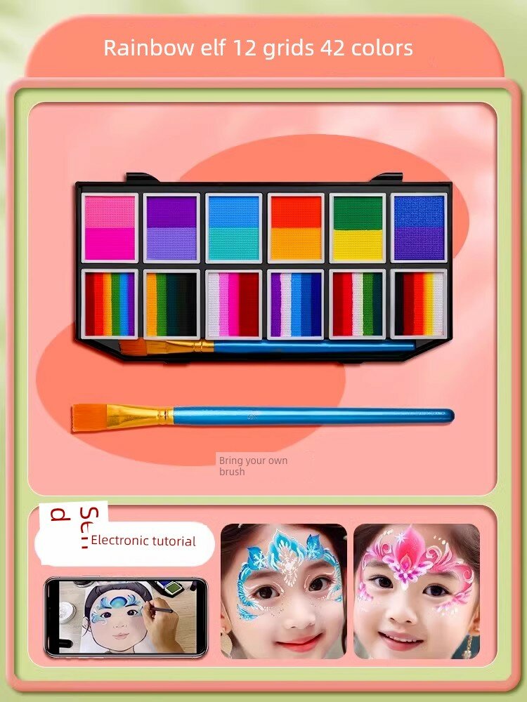 Нетоксичный набор для рисования на лице для детей, водорастворимая краска для тела, безопасная роспись на лице,