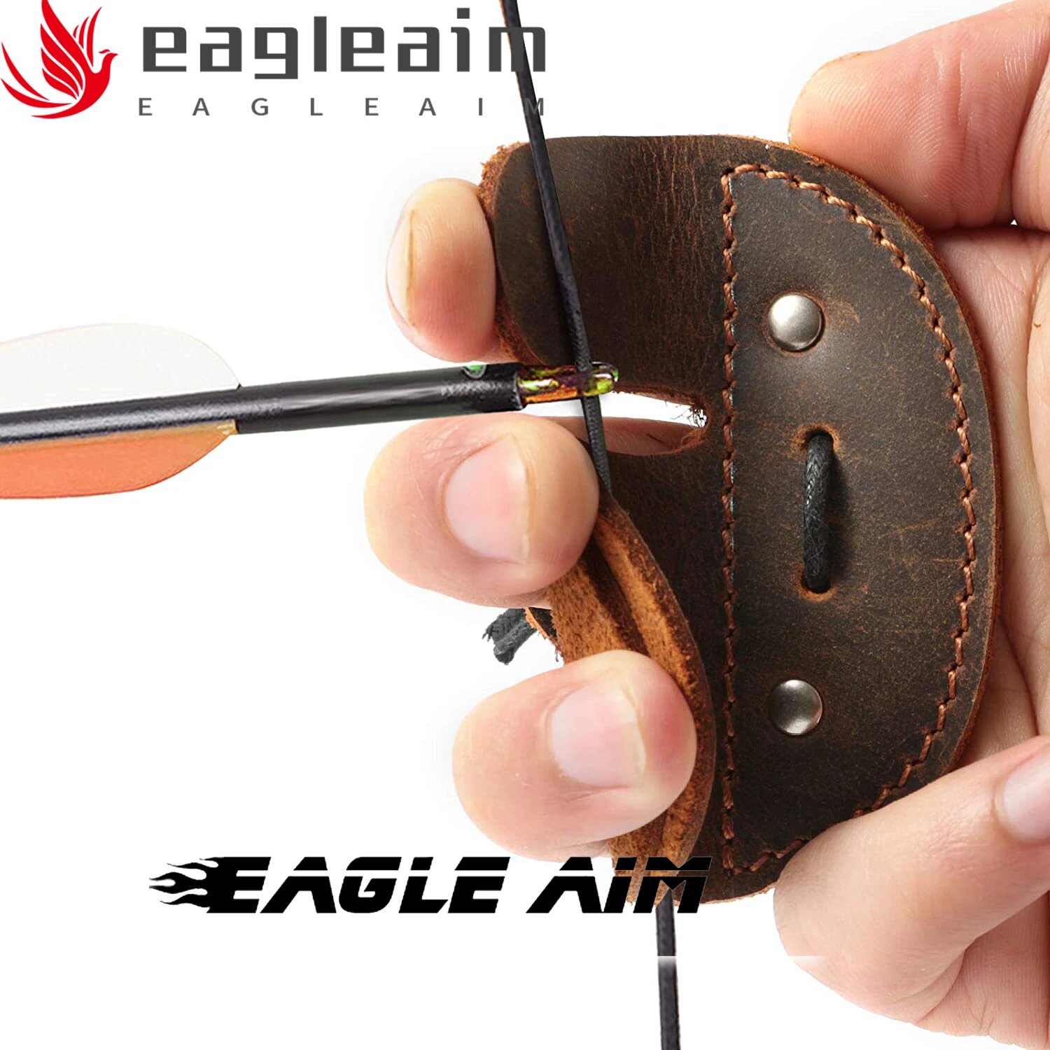 Кожаные защитные накладки для лука Eagle Aim, коричневые