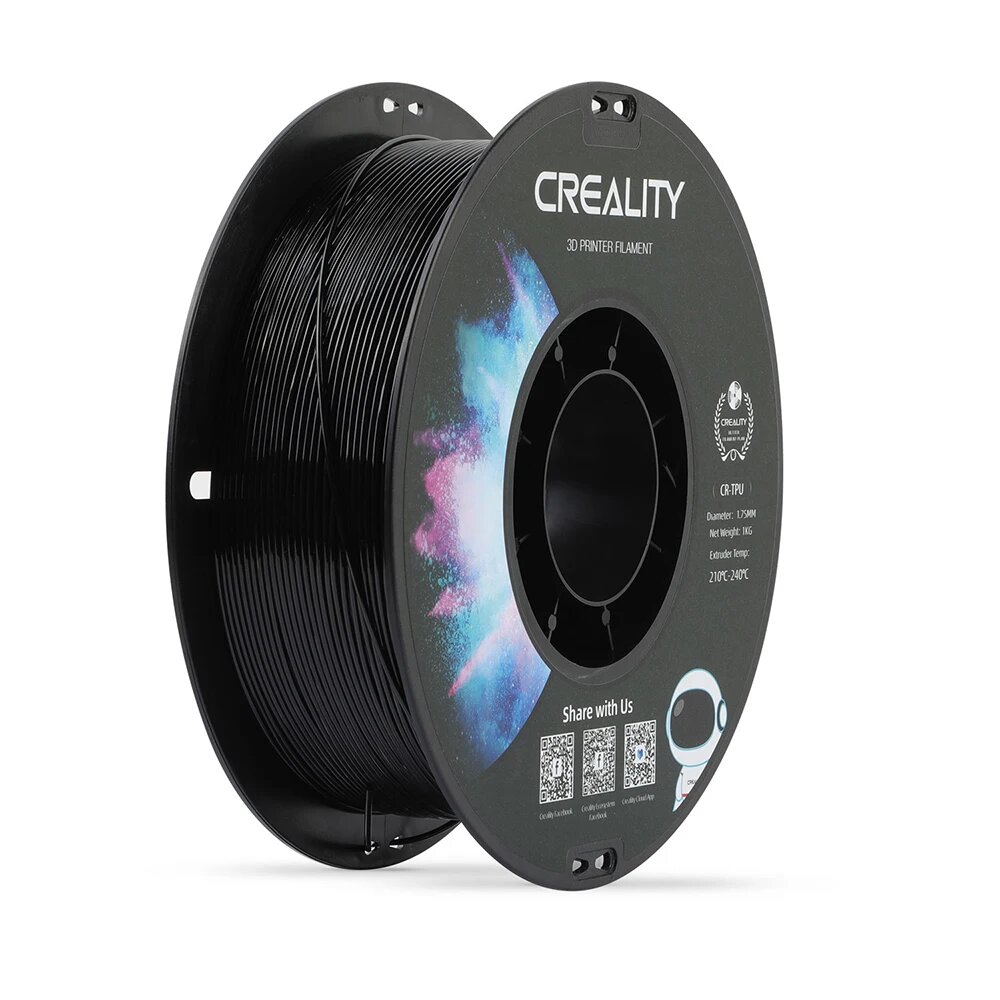 CREALITY CR-TPU нить для 3D-печати 1,75 мм 1 кг black Материалы для 3D-печати