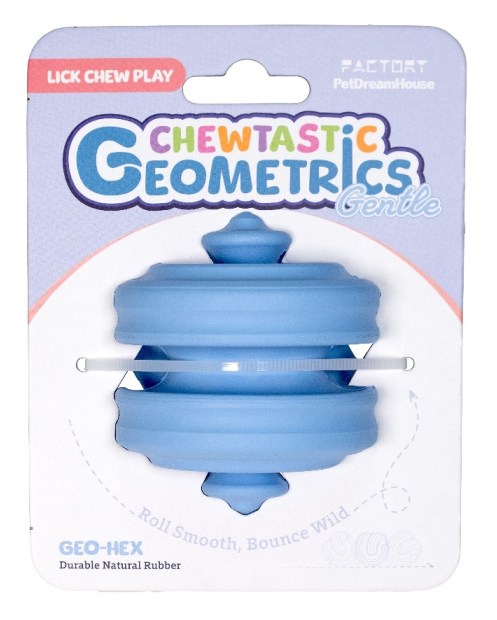 Игрушка для собак PetDreamHouse / ПетДримХаус Chewtastic Geometrics Geo-Hex, интерактивная из натурального каучука / зоотовары для животных