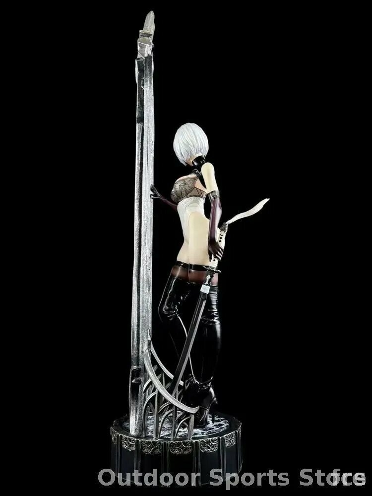 Эксклюзивная крупноформатная фигурка 2B из NieR Automata с двойной сменной головой, YoRHa