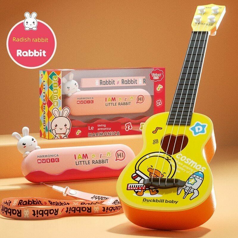 Игровой рояль с кроликом и акулой для детей 3-7 лет, обучающий подарок на день рождения