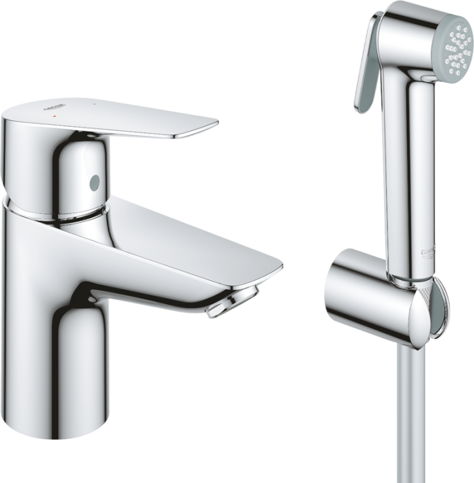 Смеситель Grohe BauEdge 23757001 с гигиеническим душем, хром