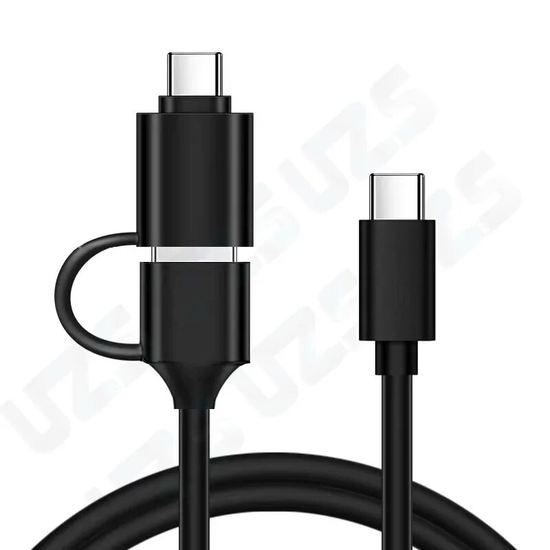 Оригинальный кабель USB-C к USB-C для внешних дисков Western Digital и Seagate, 1 м с встроенным OTG (Черный)