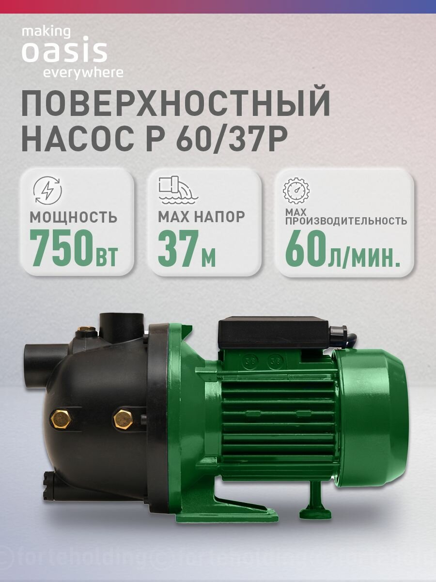 Насос для воды поверхностный электрический водяной P 60/37P