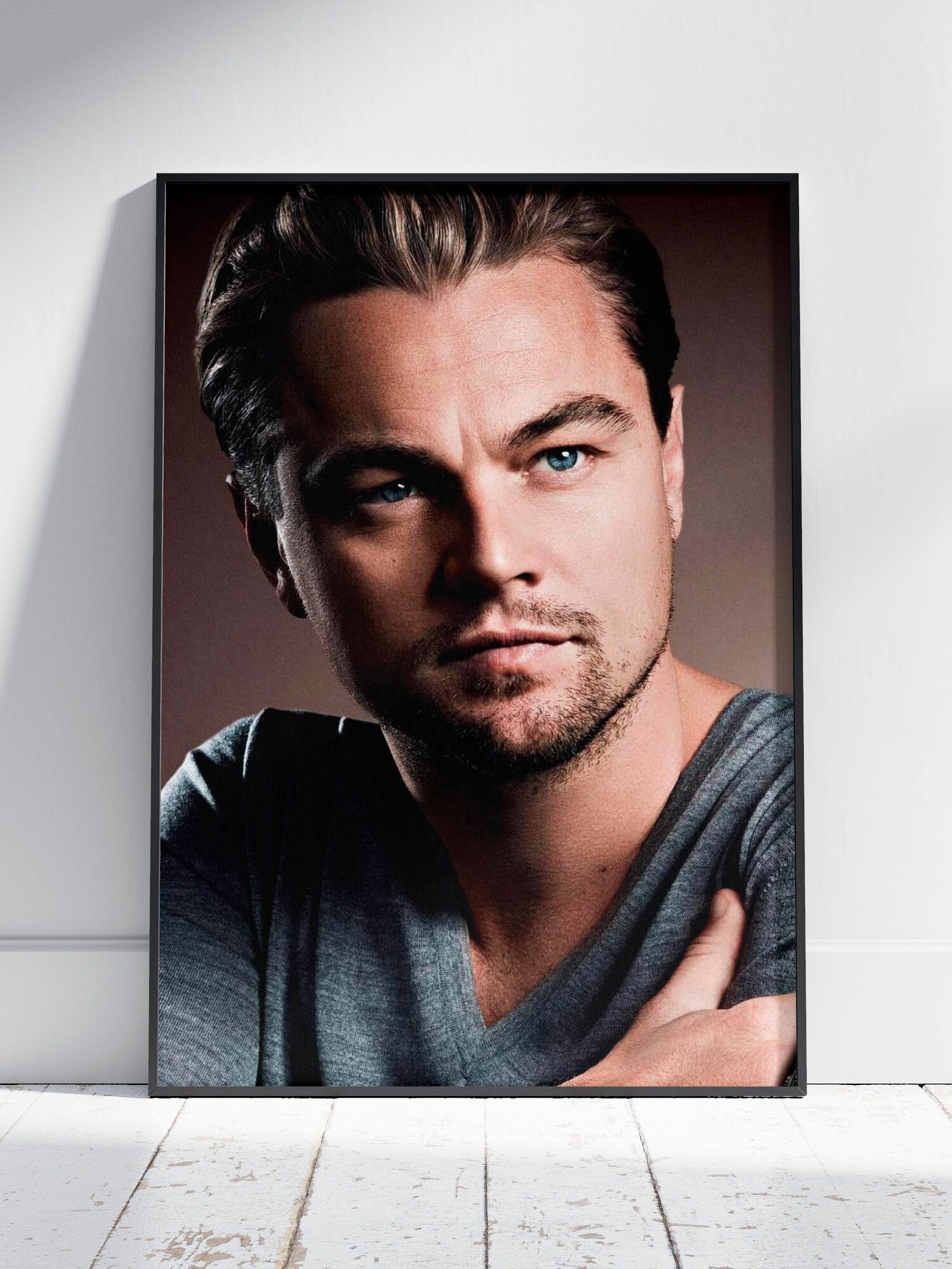 Плакат на стену для интерьера Леонардо Ди Каприо (Leonardo DiCaprio 40) - Постер по актеру фильма, кино, сериала формата A4 (21x30 см)