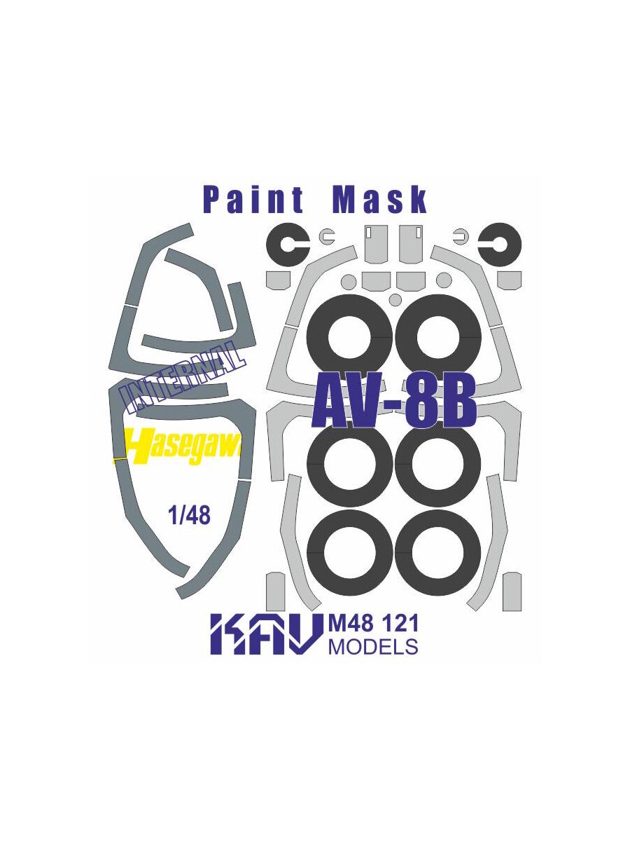 Маска окрасочная на AV/8B двусторонняя KAV M48 121
