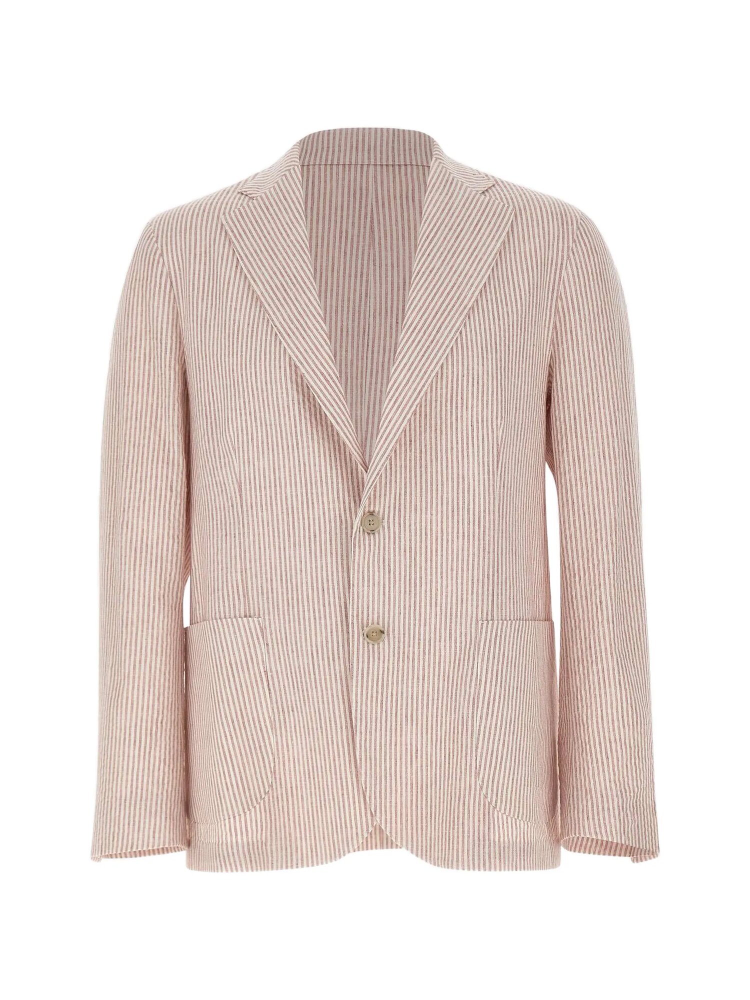 Пиджак Barba Easy J striped patch-pocket blazer