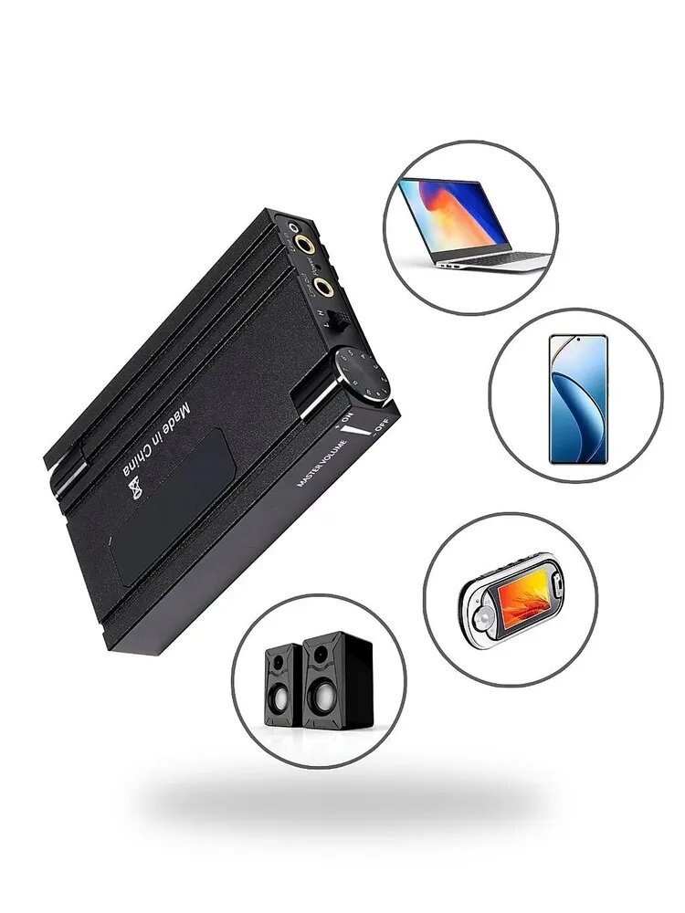 Усилитель для наушников Bluetooth HIFI с USB-C, 16-600 Ом
