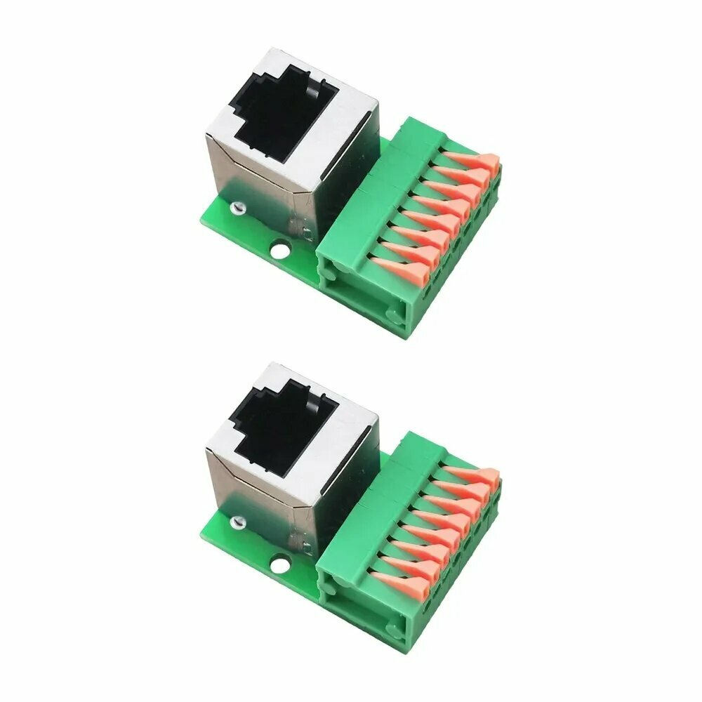 8-контактные розетки RJ45, клеммные блоки для ДИН-рейки-адаптеры с настольной системной установкой