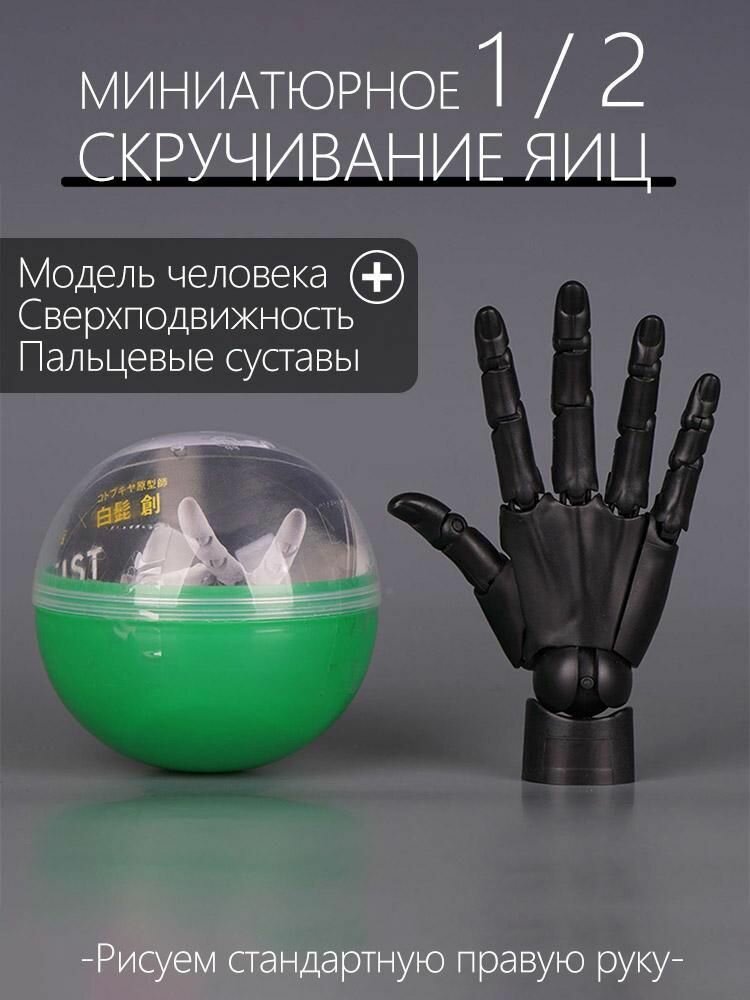 Миниатюрная модель руки в виде капсулы размером 1/2
