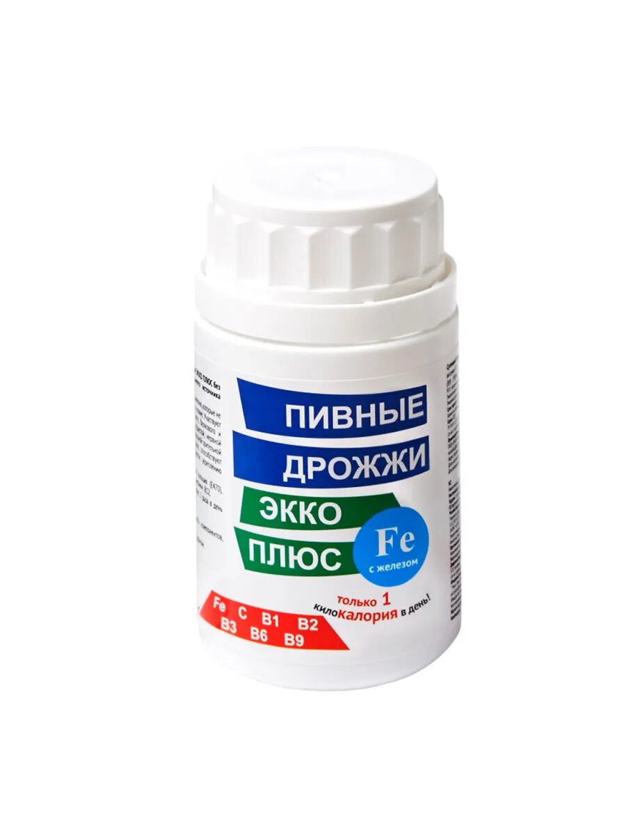 Дрожжи пивные Экко Плюс с железом таблетки массой 0,45 г 100