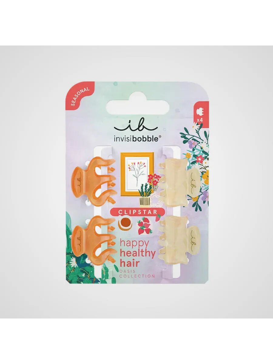 INVISIBOBBLE CLIPSTAR Oasis Petit Citrus Заколка 4 шт