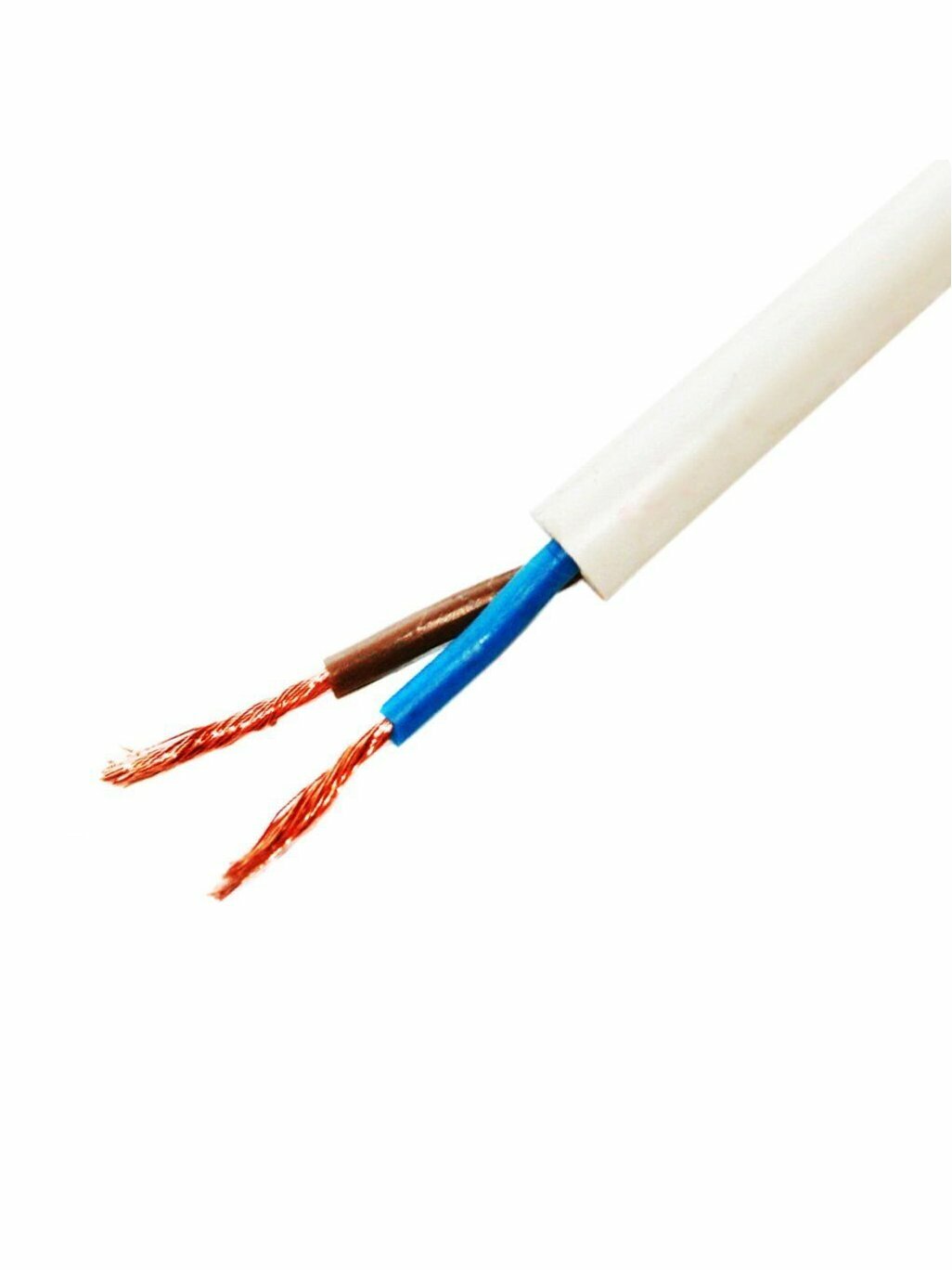 Кабель ПВС 2х0.75 мм² 10 м TDM Electric медный гибкий белый ГОСТ для удлинителей и электроприборов SQ0118-0009