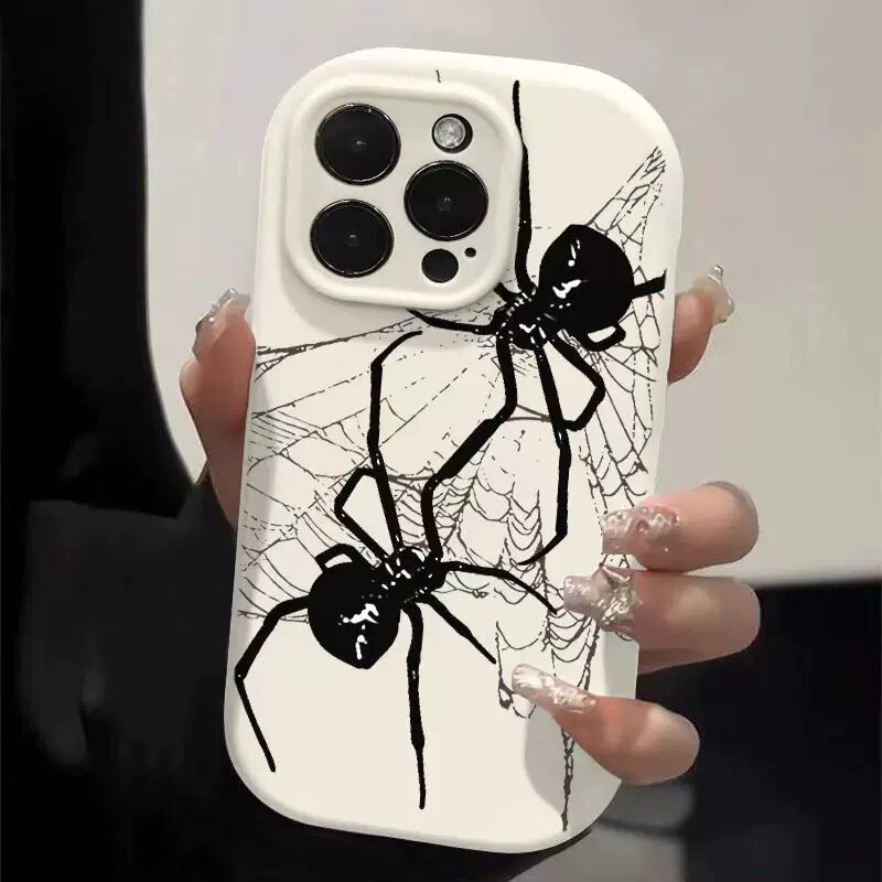 Силиконовый чехол для iPhone 14 с рисунком Человека-Паука, античный белый, точные вырезы для всех портов