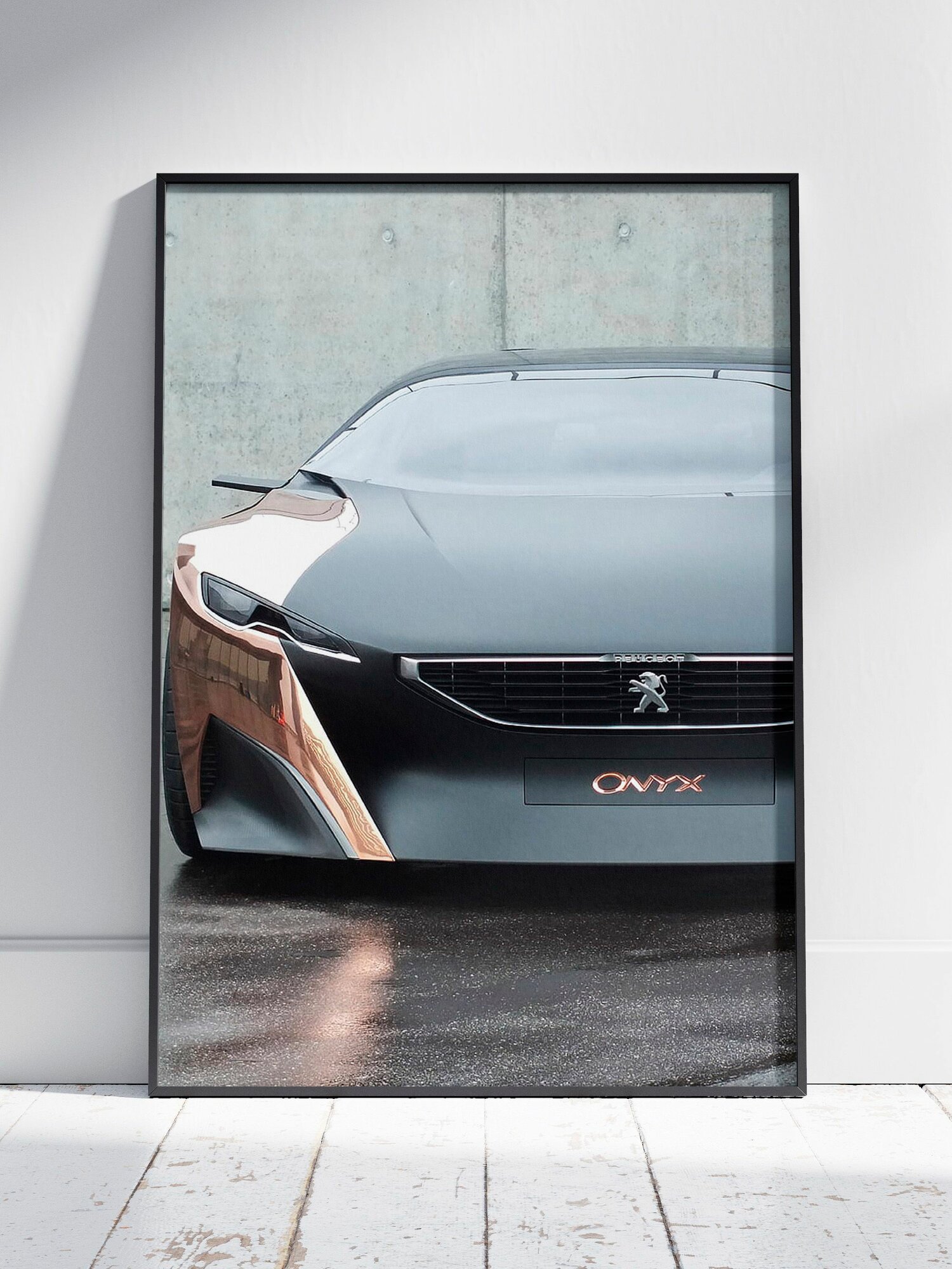 Плакат на стену для интерьера Авто и Мото (Пежо Оникс - Peugeot Onyx 1) - Постер по транспорту формата A3 (30x42 см)