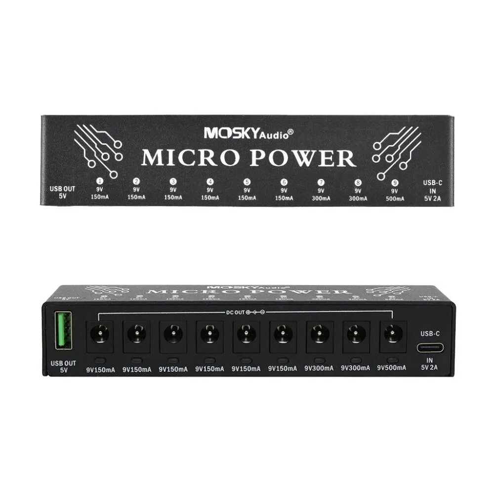 MOSKYAUDIO 10-канальный Блок Питания Эффектов С Независимой Защитой От Короткого Замыкания Светодиодный Индикатор Питания Для Педали Гитарного Эффекта