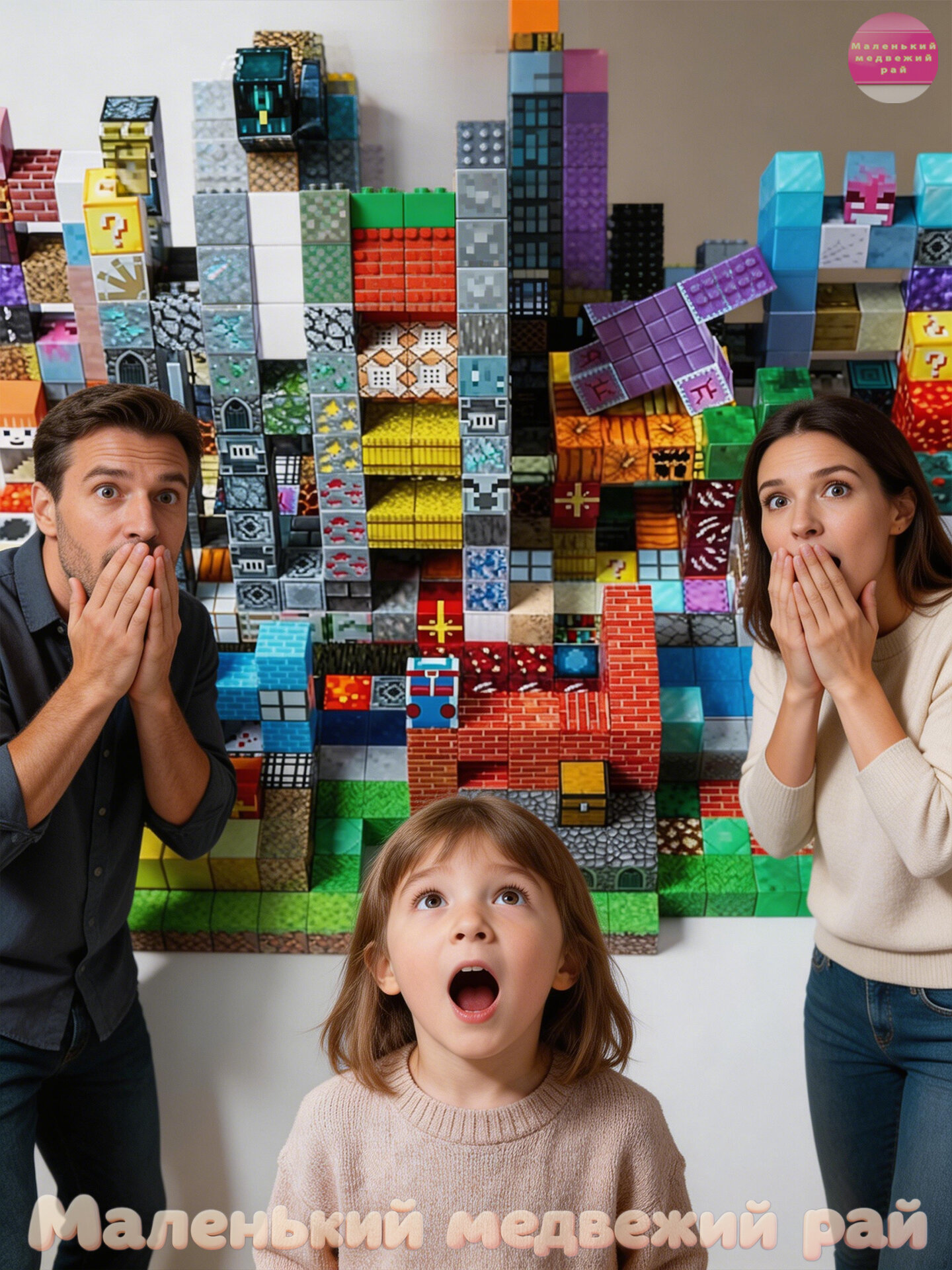 300PCS Конструктор minecraft для мальчика Магнитный подарок детский Строительные блоки и игрушки