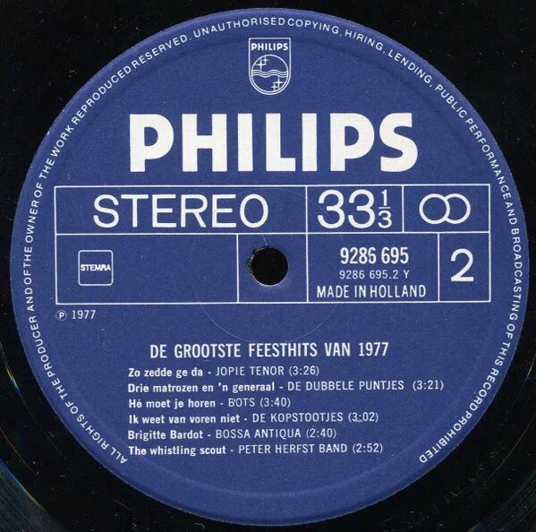 Various - De Grootste Feesthits Van 1977 VG- — фото 1