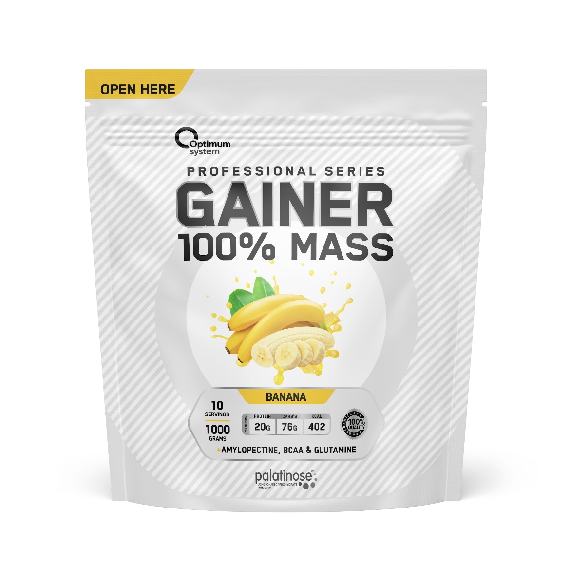 Optimum System 100% MASS GAINER, 1000 г (Банан)