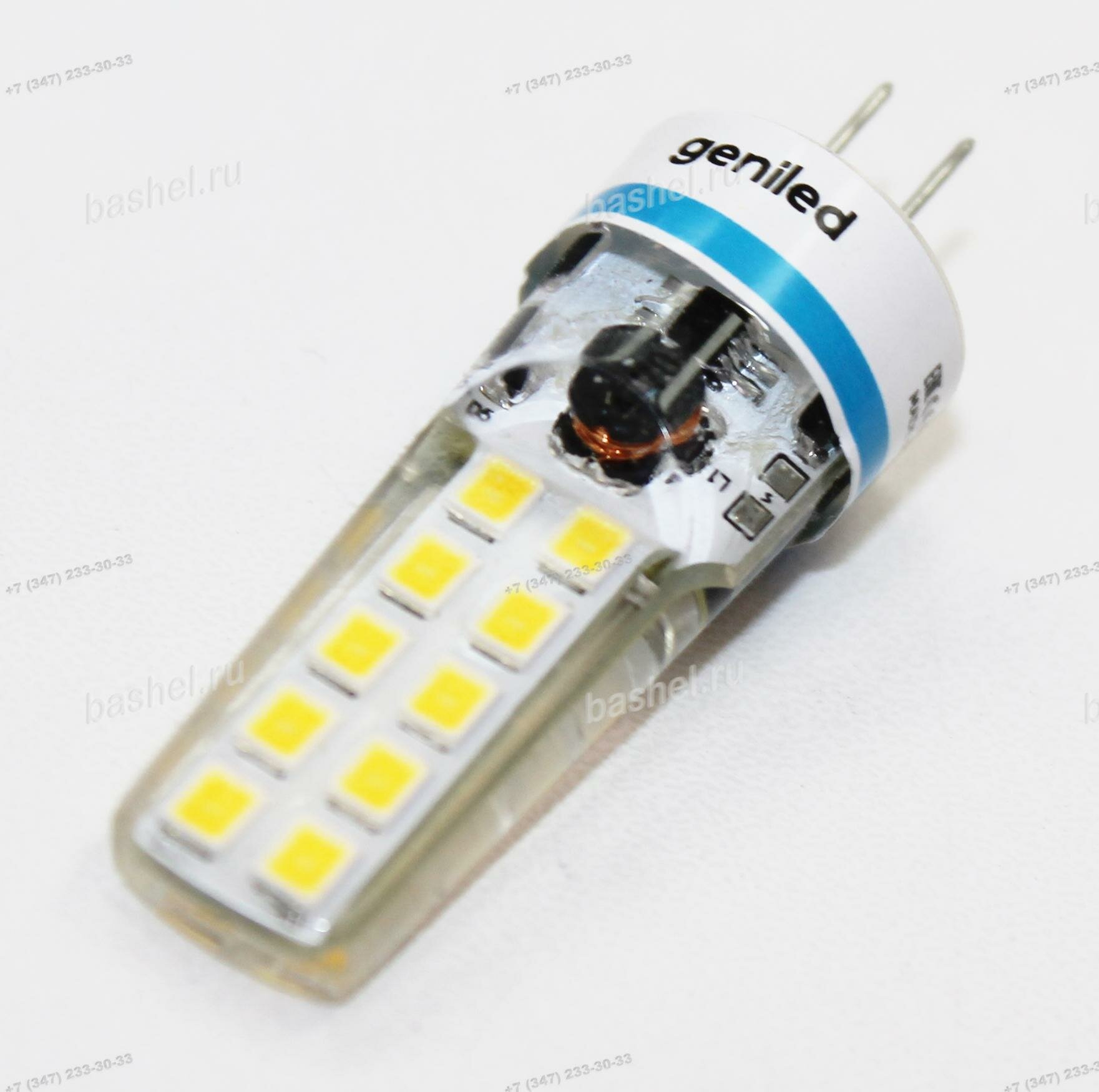 G4/JC, 3W, 220Lm, 4200k, 12V GL-G4-3W-12V-2835-24SMD-Silicon-DW Day, Лампа светодиодная, Geniled