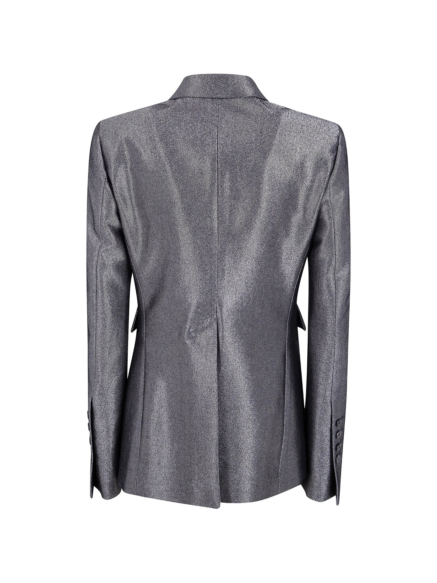 Куртка SAPIO Metallic-finish denim jacket, размер 42, Silver — фото 1