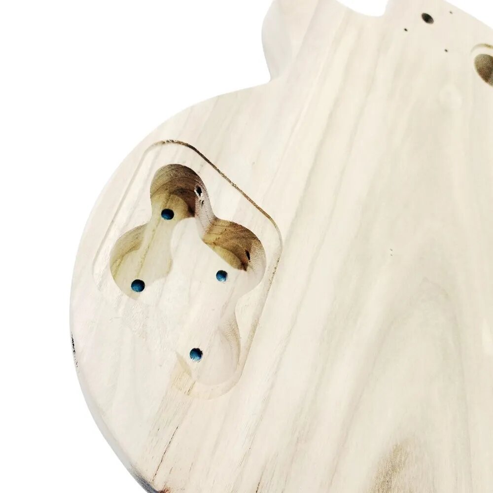 Корпус электрогитары Maple LP, корпус бас-гитары с предварительно просверленными отверстиями — фото 1
