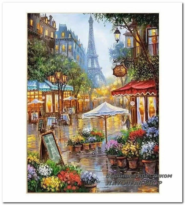 Набор для вышивания крестом, 14 Канiteй (14CT), канва 50x60 см, готовая вышивка 40x50 см