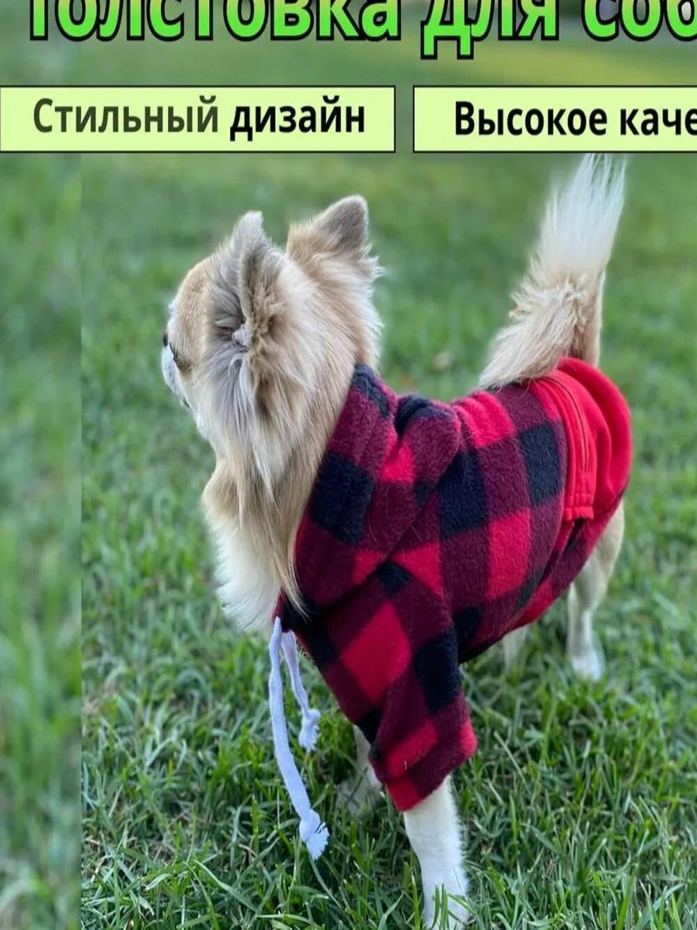 Зимний свитер для собаки, клетчатый