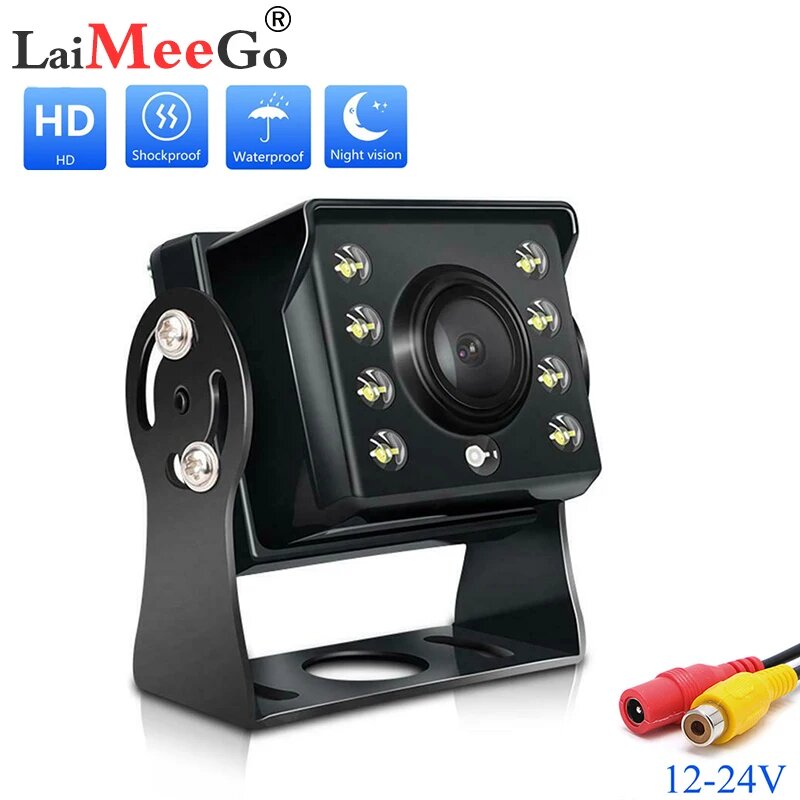 Водонепроницаемая камера заднего вида для парковки автомобиля, противоударная камера заднего вида ночного видения для 12 В 24 В, грузовика, автобуса, фургона, резервная камера заднего вида