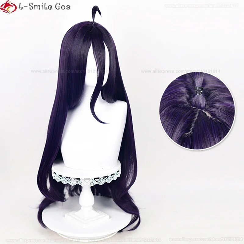 Альбедо косплей парик фиолетовый с wig cap