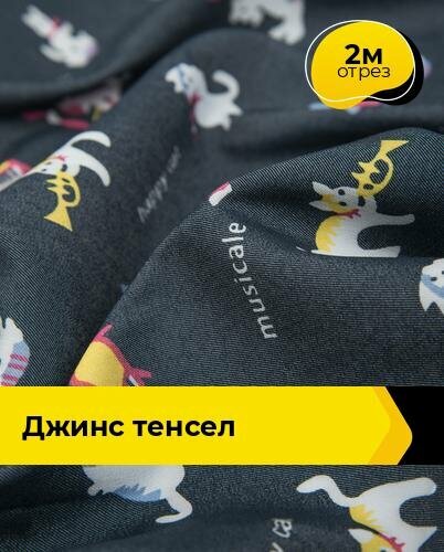 Ткань джинсовая стрейч для шитья и рукоделия 2 м*145 см, цвет мультиколор
