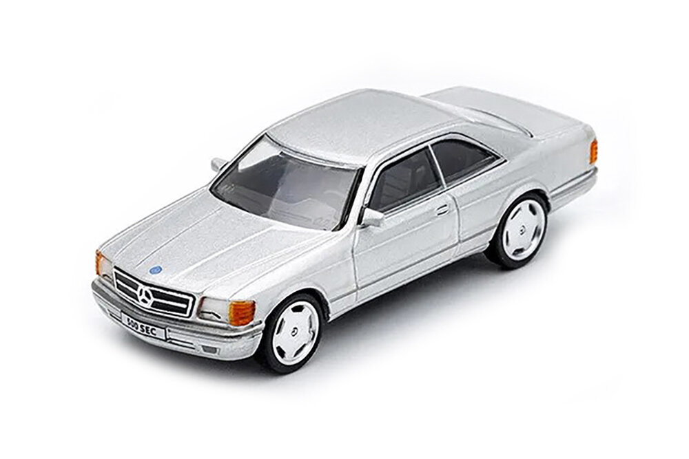 Mercedes W126 s-class coupe 500 sec 560SEC silver / мерседес с-класс купе серебристый (длина 7-10 см)