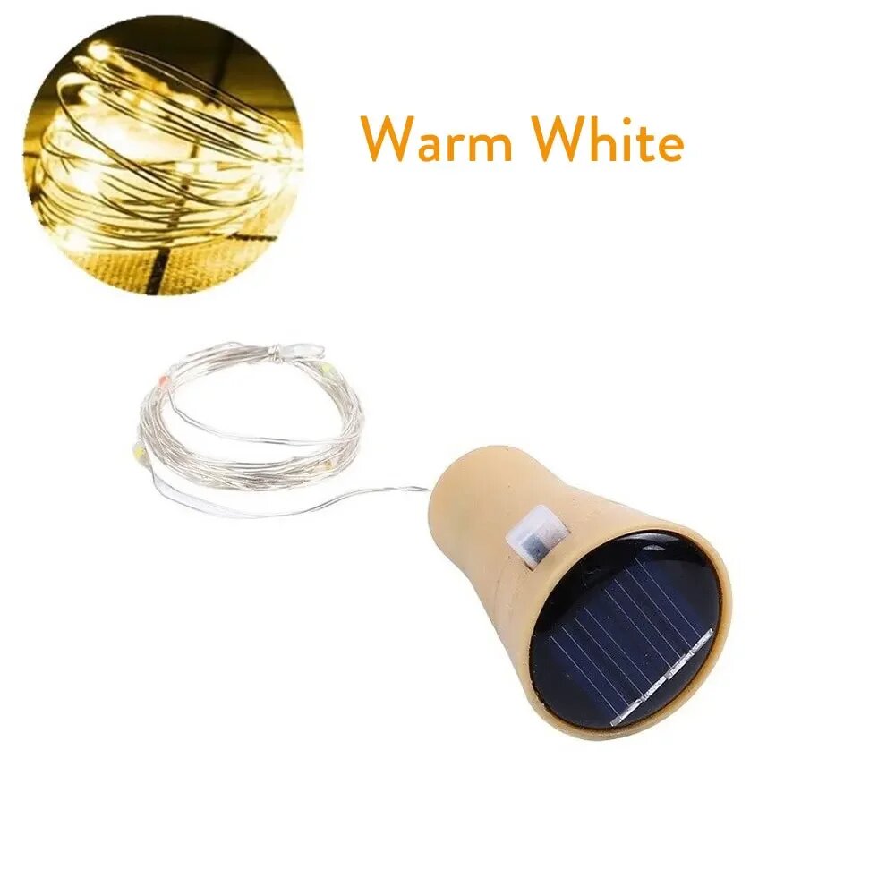 Солнечные гирлянды TIKLEE для винных бутылок Warm White, 20LEDs 2meter