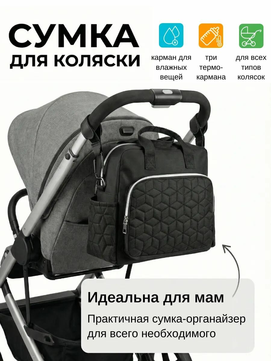 Сумка органайзер для коляски и мамы на коляску для мам
