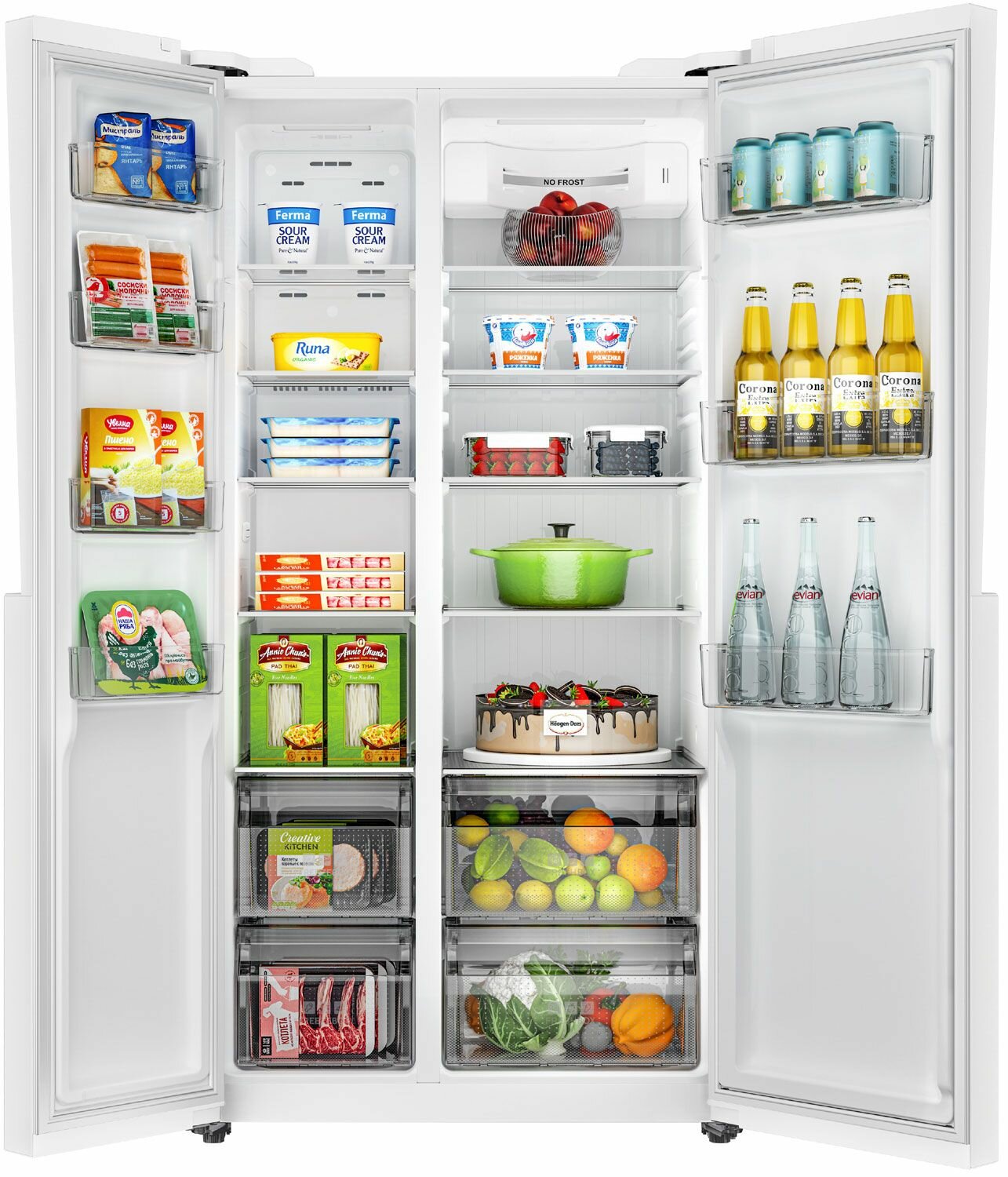 Холодильник Side-by-Side Haier HRF-918DW No frost, белый