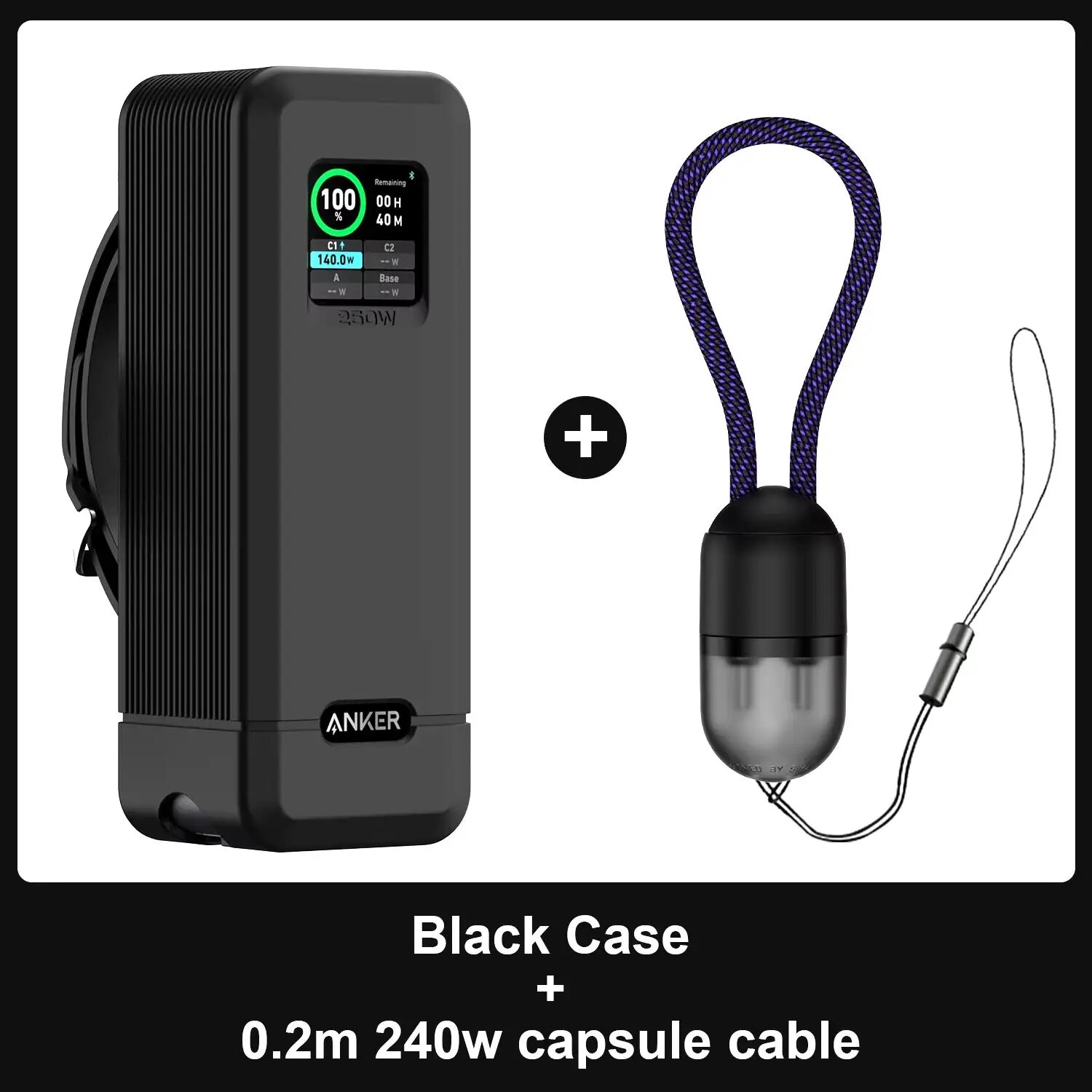 Anker Prime 250W Black Set + 240W Кабель