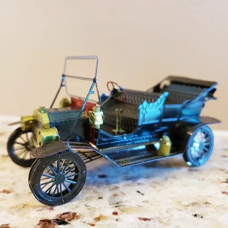 Металлический 3D пазл Ford-T-Color, классический автомобиль