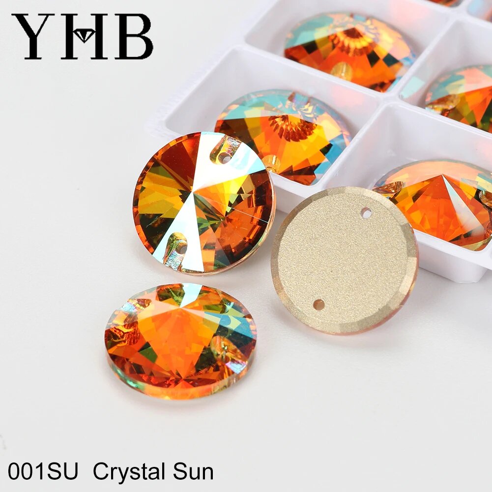 Кристаллы YHB 16mm, 001SU Crystal Sun, 24шт