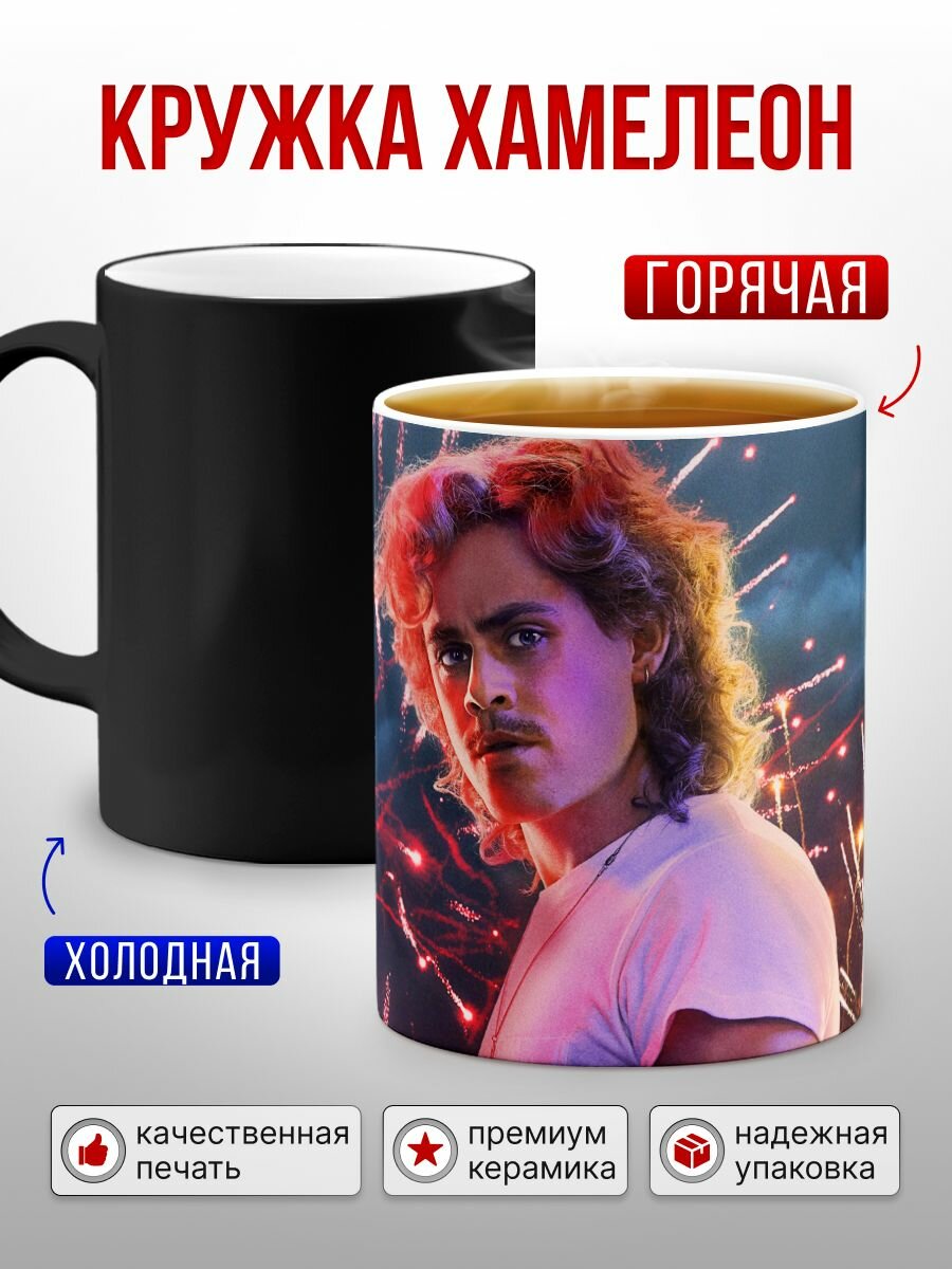 Кружка хамелеон Очень странные дела Stranger Things, 330 мл, 1 шт.