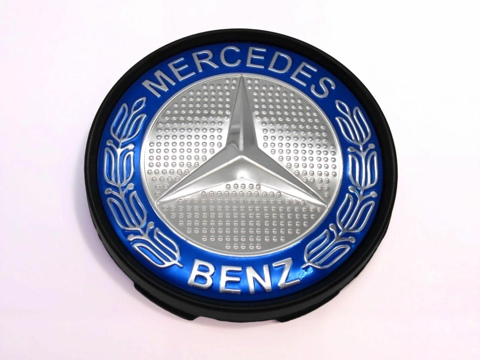 Колпачок заглушка на литой диск Mercedes blue 59/56/10 мм, 1 шт.
