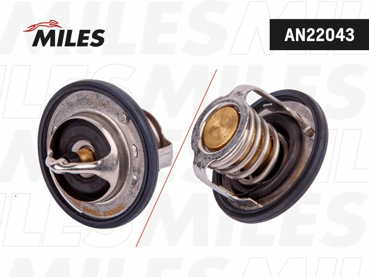 Термостат MILES AN22043 82 C с прокладкой Suzuki Baleno, Grand VItara I, II, Ignis II, Liana, Sx4 1.3-2.0 96->