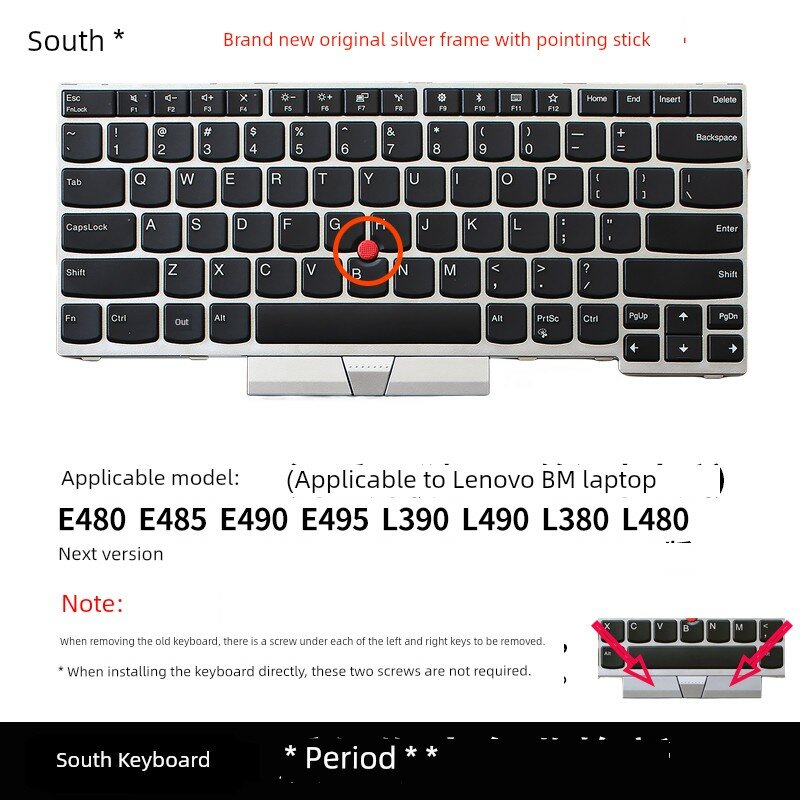 Клавиатура для ноутбуков Nanyuan T470, T480, A485, A475 подходит для Thinkpad Lenovo IBM. T480S новый оригинальный без