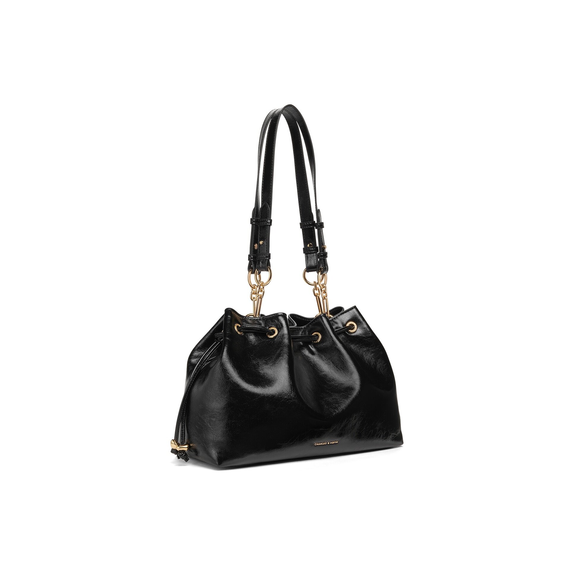 Сумка CHARLES & KEITH, фактура матовая, черный — фото 1