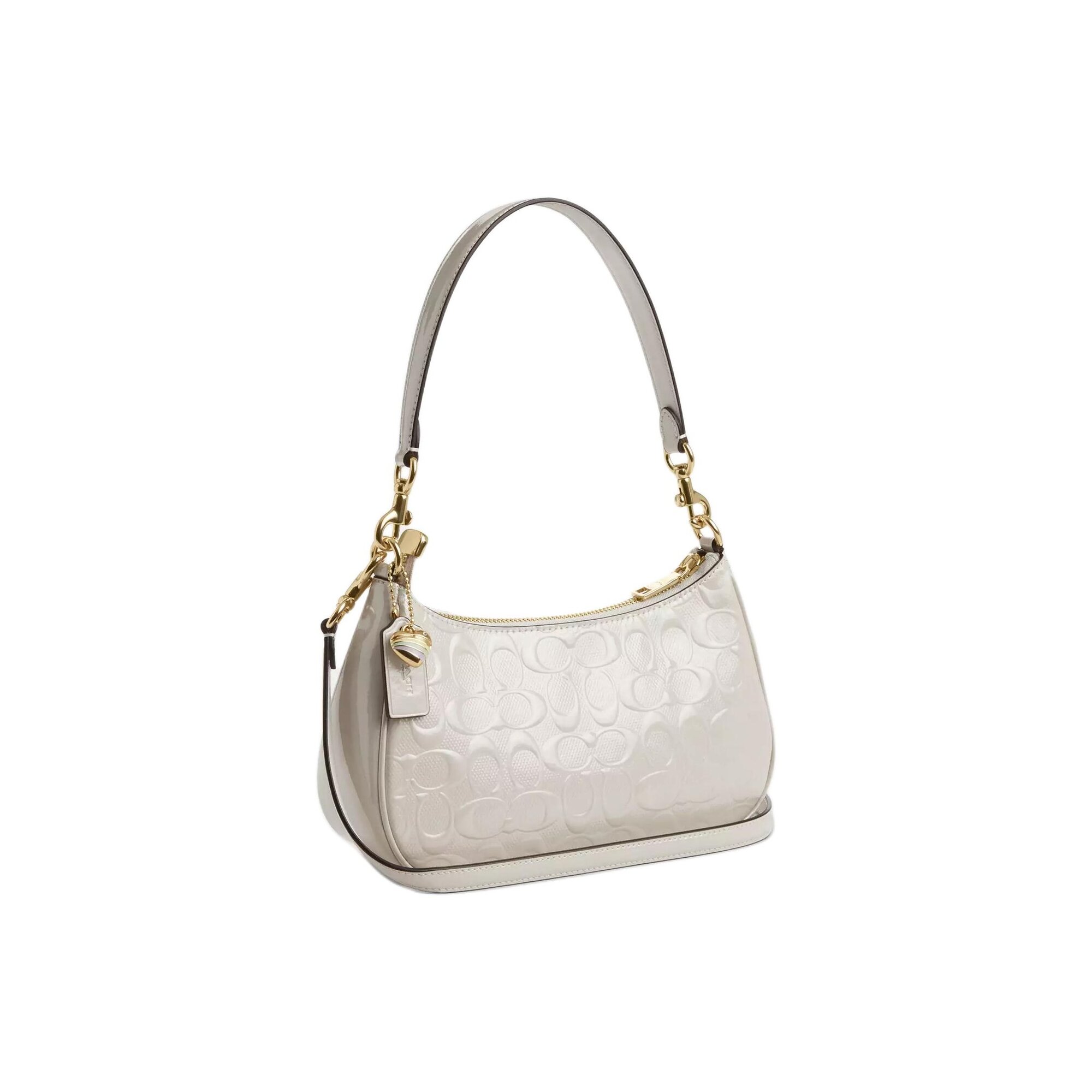 Сумка Coach, фактура тиснение, white — фото 1