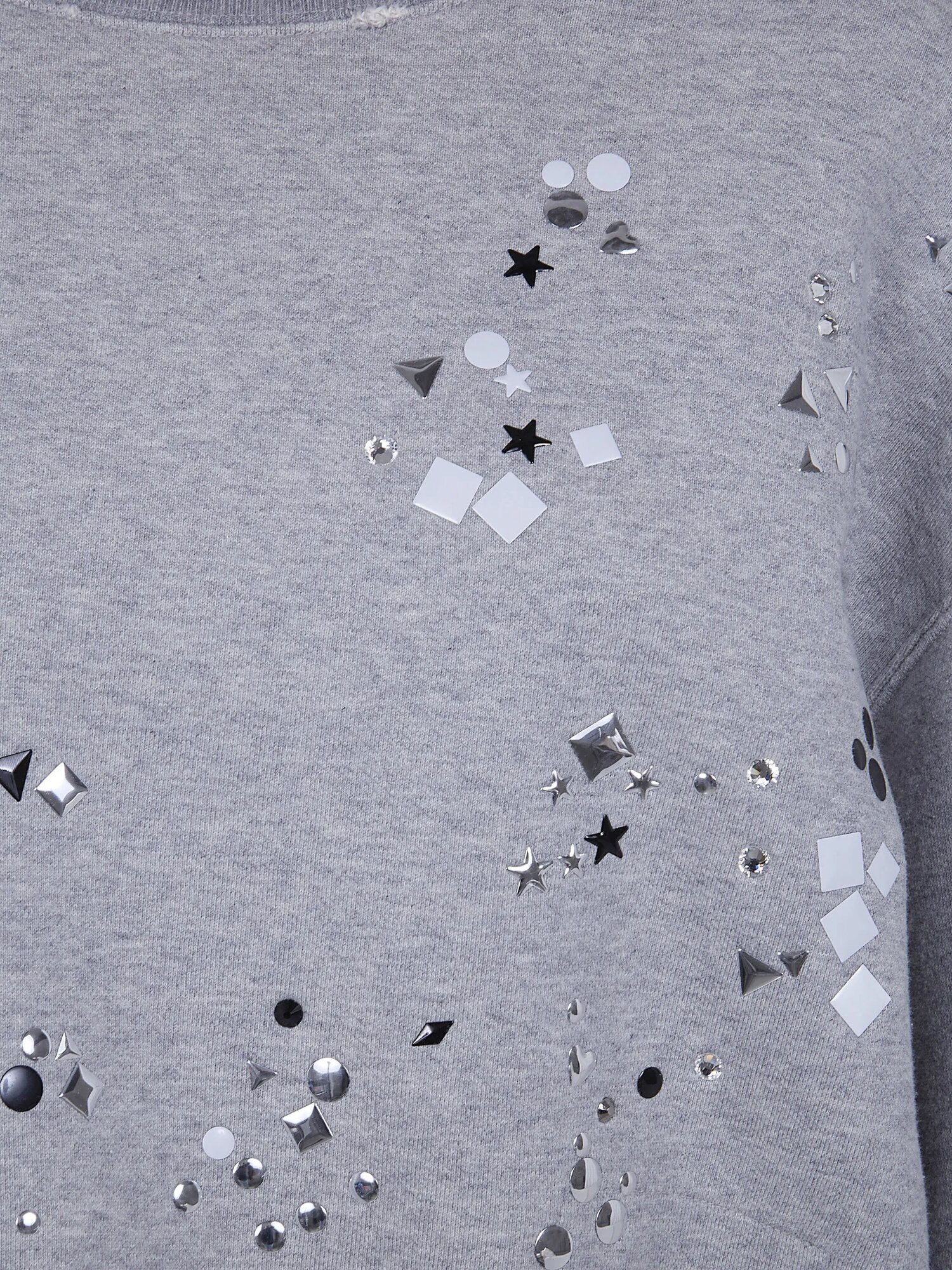 Толстовка MAISON MIHARA YASUHIRO Stud-embellished distressed sweatshirt, размер 38 — фото 1