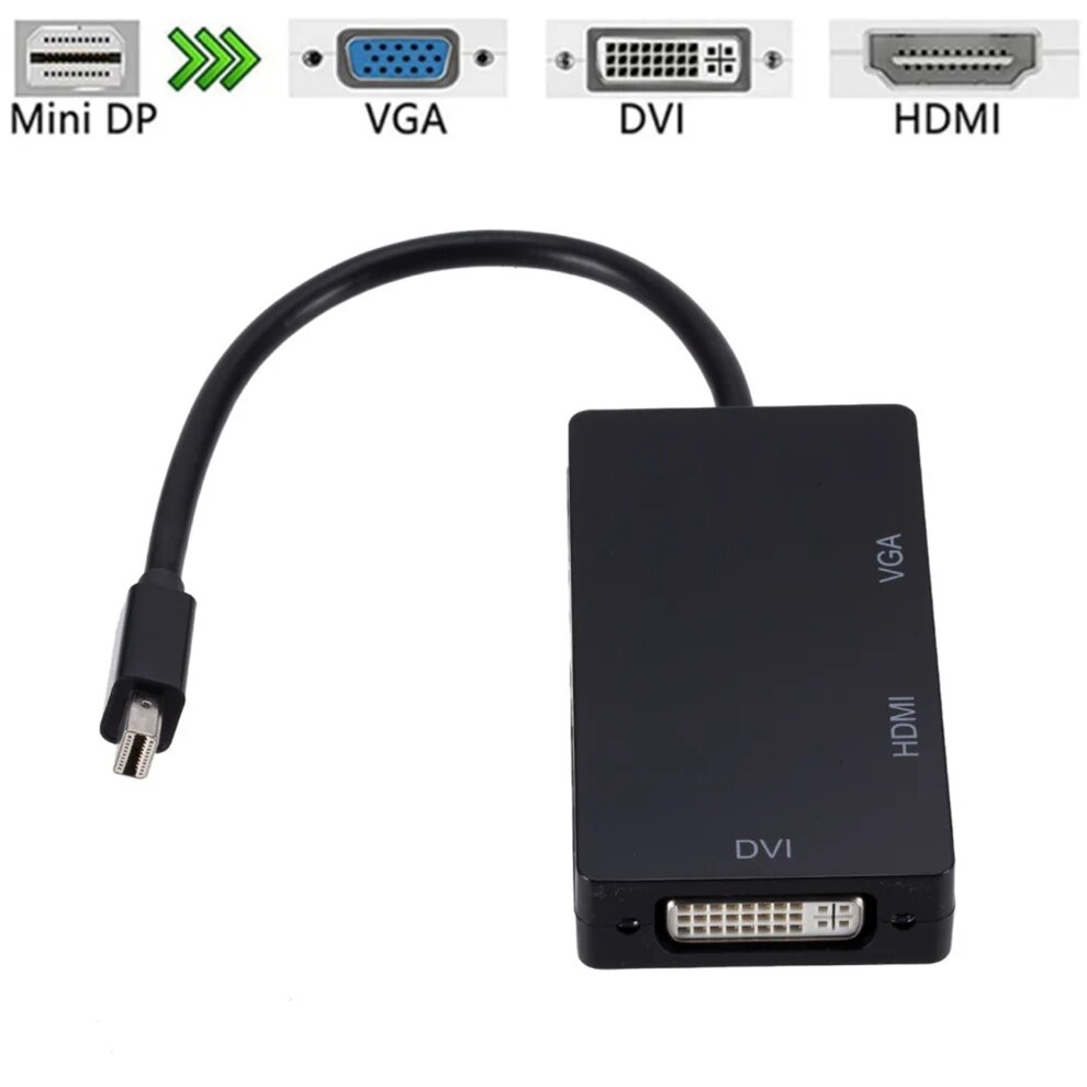 Адаптер Mini DisplayPort 3 в 1, 3 in 1