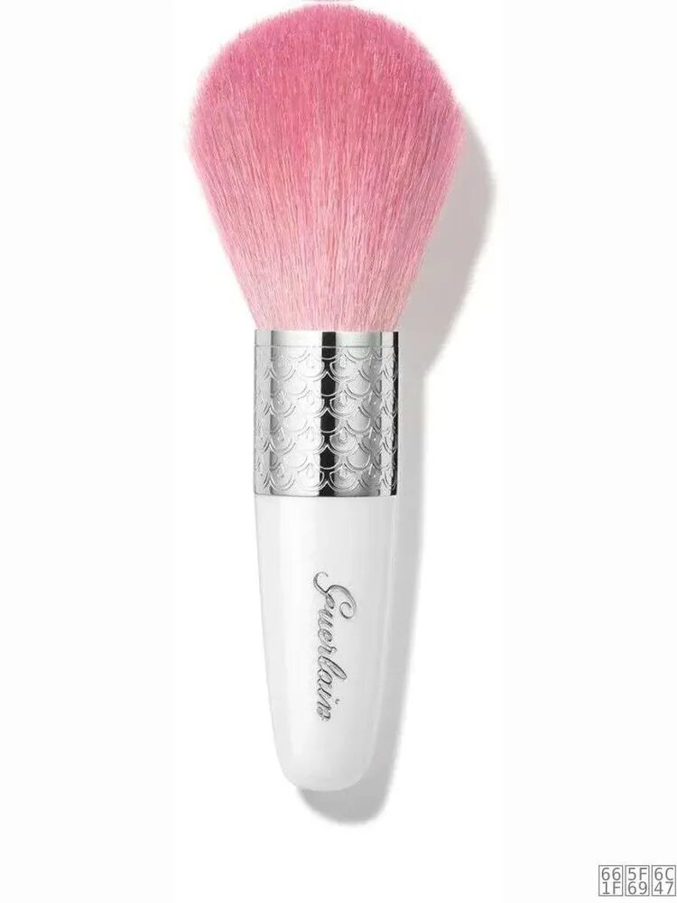 Guerlain Кисть косметическая Для пудры круглая из козьего ворса Белого цвета для лица